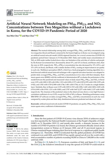 pdf artificial neural network modeling on pm10 pm2 5 and no2 concentrations between two