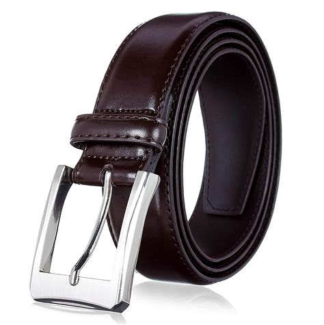 Men S Belt Genuine Leather Dress Belts For Men With Single Prong