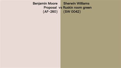 Benjamin Moore Proposal AF 260 Vs Sherwin Williams Ruskin Room Green