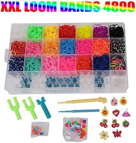 LOOM Starterset Kit 4800 Bänder Starter Set Box 22 Farben Gummibänder