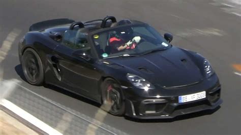 Porsche 718 Boxster Spyder RS Spied Rocketing Around The Nurburgring