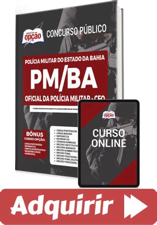 Estude Apostila Concurso PM E CBM BA 2022 2023 No Emprego De Curso