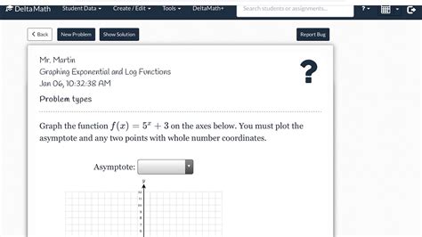 deltamath graphing exp and log functions youtube