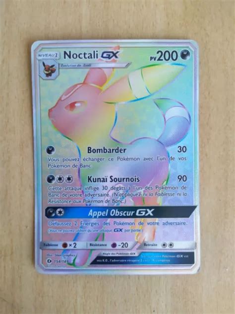 CARTE POKÉMON NOCTALI GX 154 149 Soleil Lune Française EUR 52 00