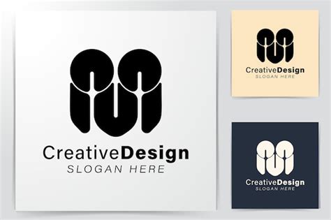 Letra inicial m idéias de logotipo moderno design de logotipo de