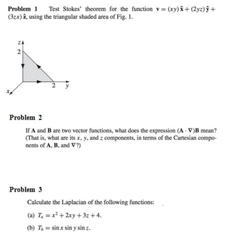 solved test stokes theorem for the function v xy