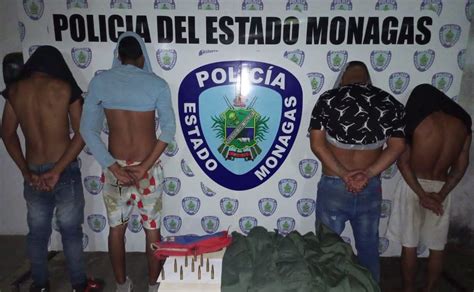 Polimonagas Detuvo A Cuatro Sujetos Por Tener 10 Balas De Fusil Y