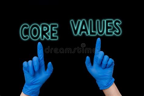 word writing text core values business concept for belief an individual or organization views