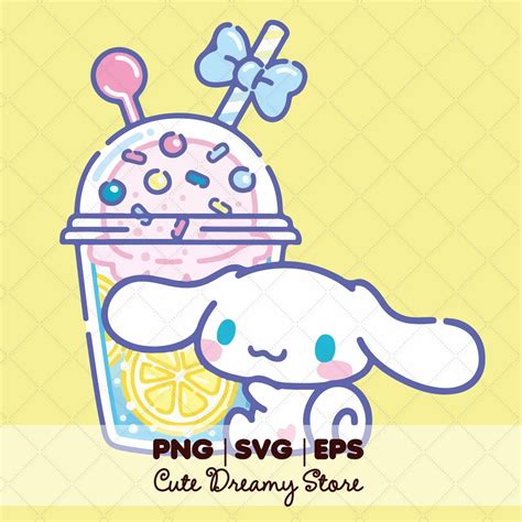 Cinnamo Roll PNG EPS SVG Bunny Clipart Cute Bunnny Kawaii Vector Cut