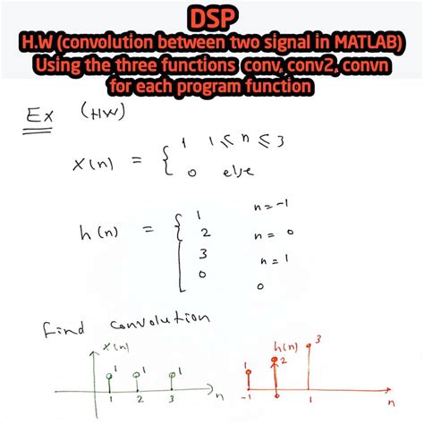 solved dsp h w convolution between two signal in matlab
