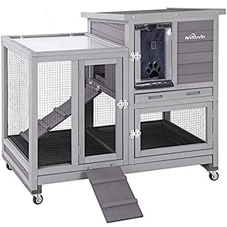 Amazon Inch Wood Rabbit Hutch Rabbit Cage Bunny Hutch Rolling