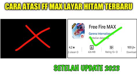 CARA ATASI FF MAX LAYAR HITAM ATAU BLACK SCREEN TERBARU SETELAH UPDATE