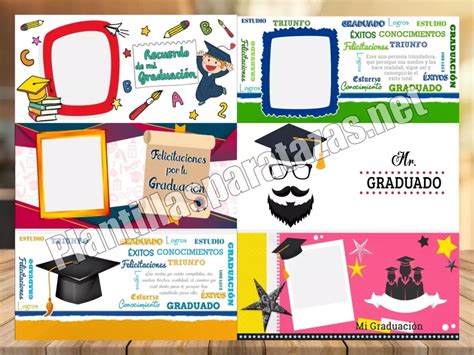 15 Plantillas para tazas de graduación editables