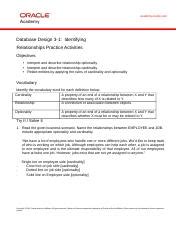DD 3 1 Practice Docx Academy Oracle Database Design 3 1