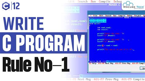 important rules of writing c program c programming rules no 1 youtube
