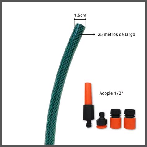Manguera Riego Mallada Con Acople Metros Jard N Pvc En Venta En