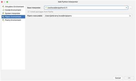 configure python interpreters clion documentation