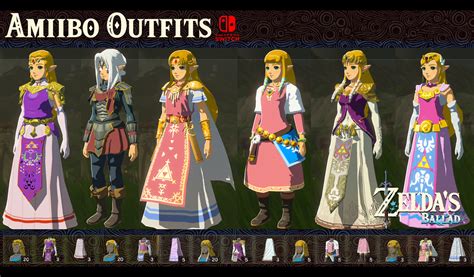 Zelda S Ballad Amiibo Outfits Switch The Legend Of Zelda Breath