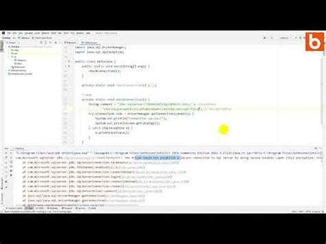 Java Jdbc S A L I The Driver Could Not Establish A Secure Connection