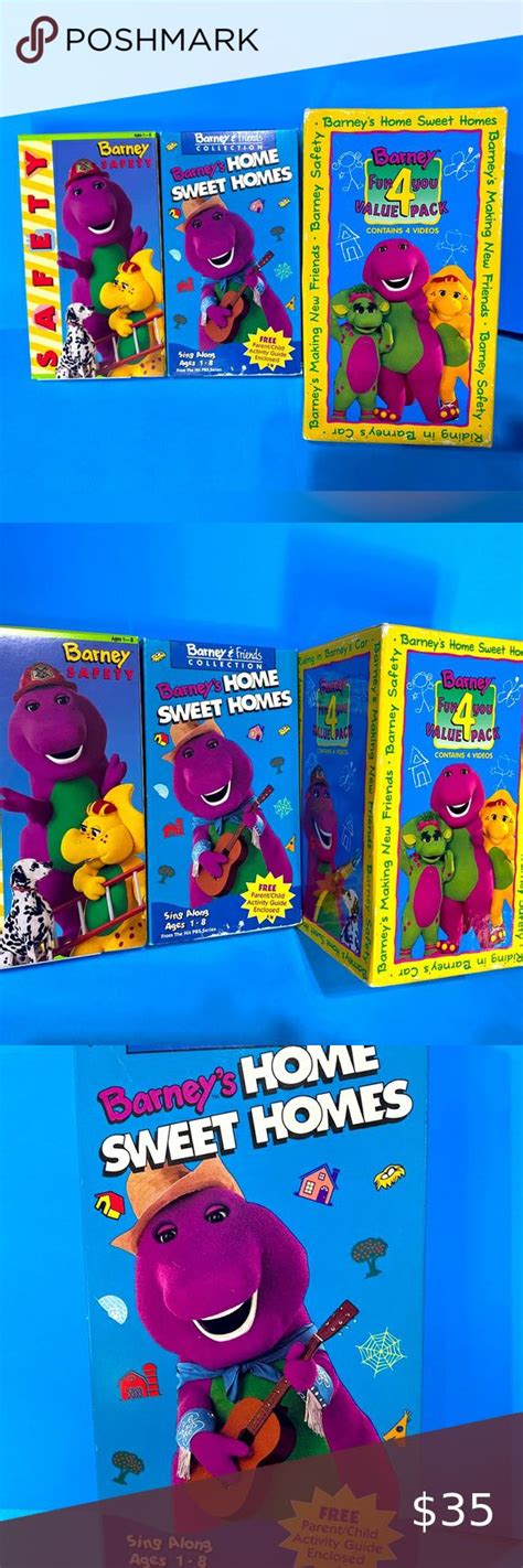 Vintage S Barney Home Video Vhs With Original Boxes