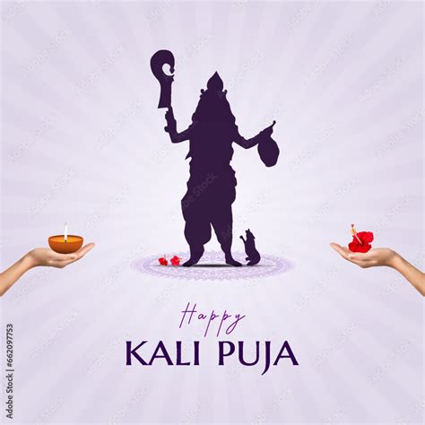 Indian Festival Happy Kali Chaudas Goddess Kali Maa On Diwali Kali