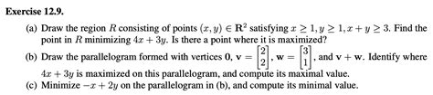solved exercise 12 9 a draw the region r consisting of