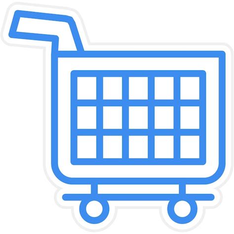 Estilo Del Icono Del Carrito De Compras Vector Premium