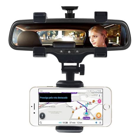 Suporte Veicular Para Celular Universal Retrovisor Espelho Anti Queda