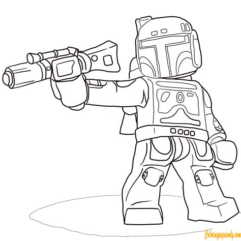Dibujo De Boba Fett De Lego Star Wars Para Colorear Dibujos Para