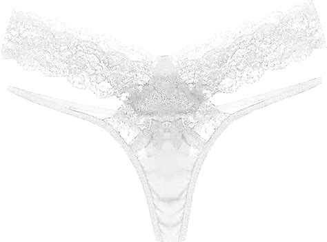 Weiß Schwarz Spitze Slips Damen Tanga Strings Unterwäsche Blumen Spitze