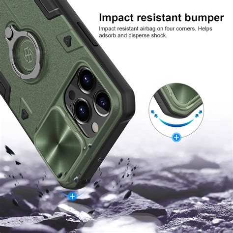 AWH Compatible With IPhone 13 Pro Case CamShield Armor Case With