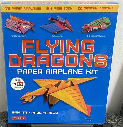 Flying Dragons Paper Airplane Kit Aeroplane Origami Folding Hobbies