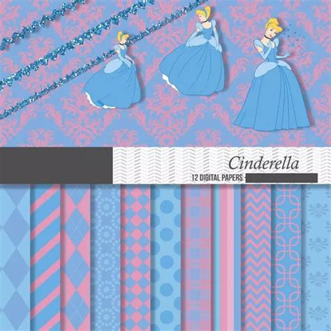 Kit Imprimible Pack Fondos Cenicienta Clipart Cuotas Sin Inter S