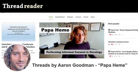 Aaron Goodman Papa Heme S Threads Thread Reader App