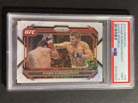 2023 Panini Prizm UFC Khabib Nurmagomedov White Sparkle Prizm SSP 45