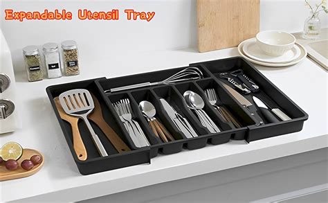 Beauenty Silverware Drawer Organizer Expandable Utensil Organizer