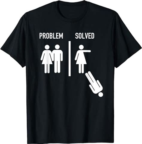 Problem Is Solved Funny Marriage Versus Divorce Divorcee T Shirt Clothing Shoes
