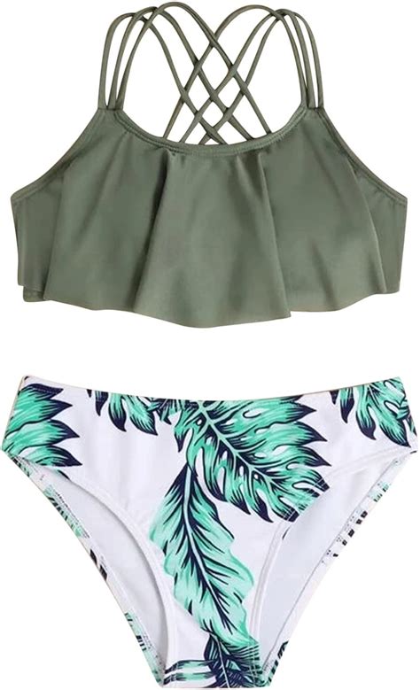 Fossean MäDchen Kinder Bikini Set Bikini Mit Badeshorts MäDchen Set