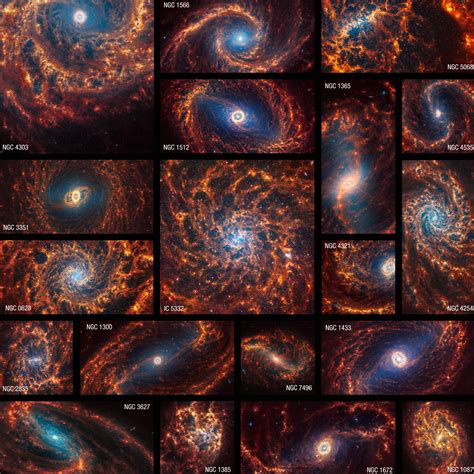 Webb Images 19 Nearby Spiral Galaxies Sci News
