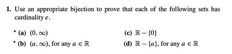 solved use an appropriate bijection to prove that each of