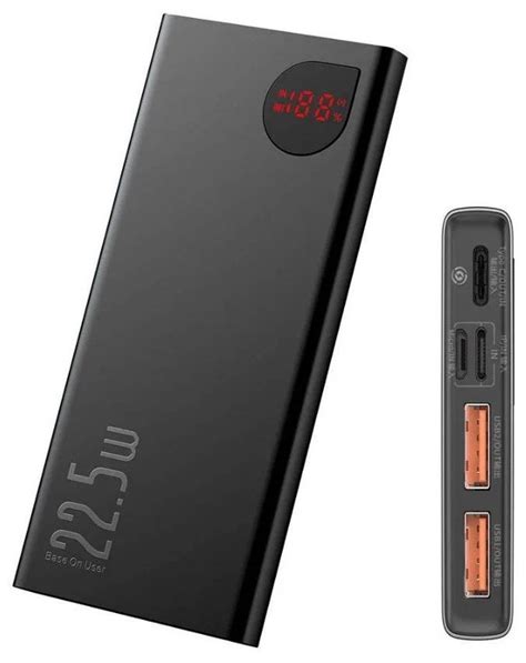 Внешний аккумулятор Power Bank Baseus Black Metall 10000 купить по