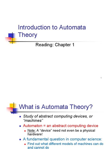 intro to automata theory pdf automata theory mathematical proof