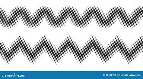 Zigzag Halftone Effect Vector Zig Zag Dots Halftone Pattern Design