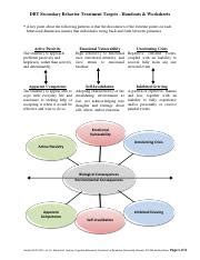 DBT Skills Secondary Targets Handouts Worksheet By Rachel Gill 1 1