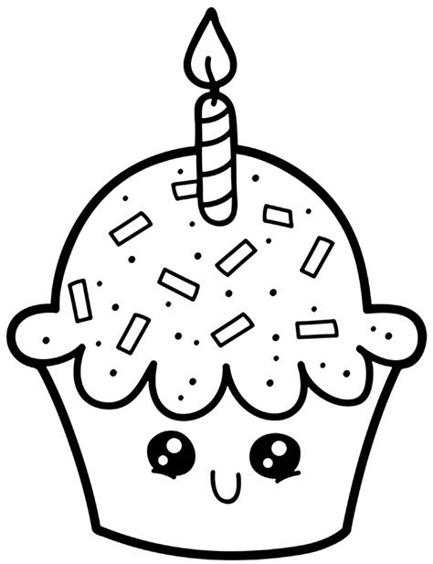 Desenho Kawai Para Colorir BRAINCP