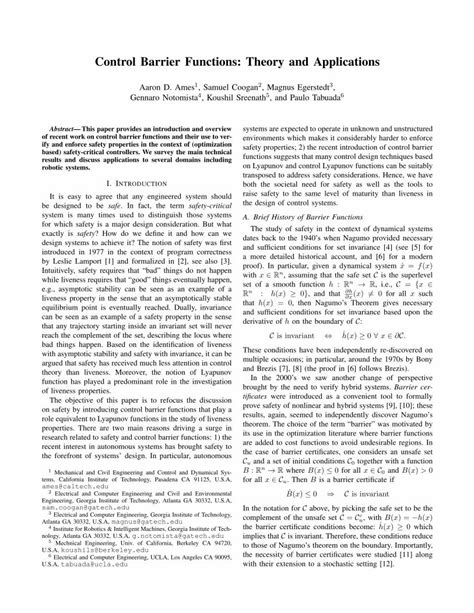 pdf control barrier functions theory and applications · control barrier functions theory and