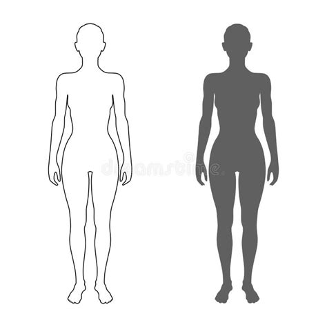 Silueta Del Esquema De Un Hombre Y De Una Mujer En Un Fondo Blanco