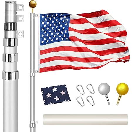 Amazon Ffily Flag Pole For Outside In Ground Ft Heavy Duty