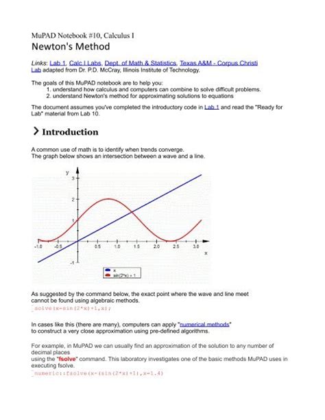 lab 10 newton s method math