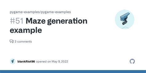 Maze Generation Example Issue 51 Pygame Examples Pygame Examples